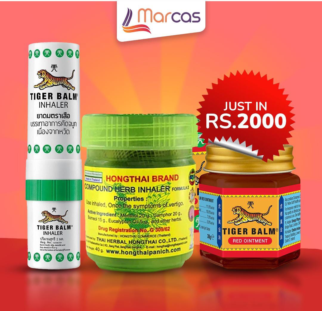Complete Relief Combo – Tiger Balm Inhaler, Herb Inhaler & Red Ointmen ...